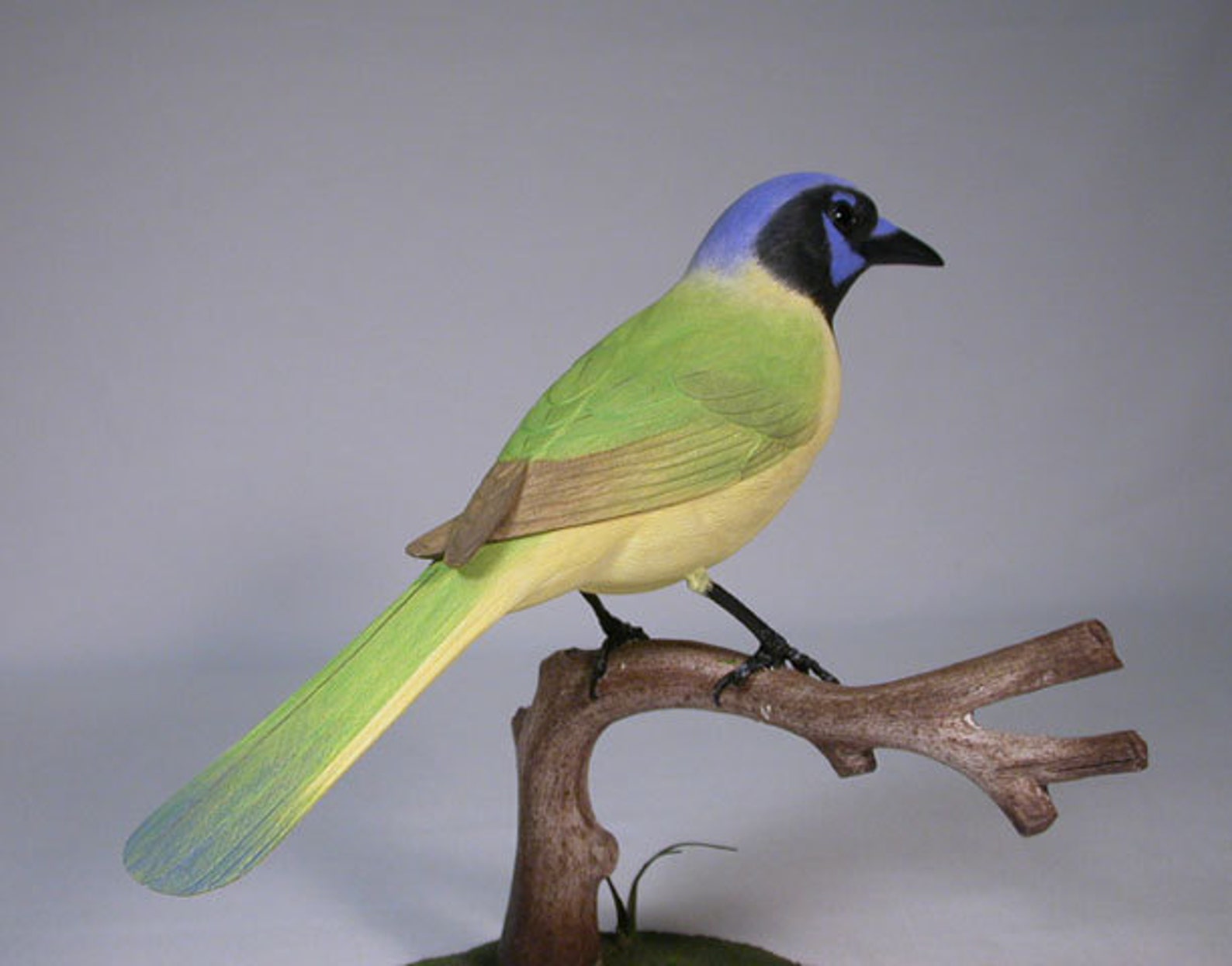 Green Jay Wooden Hand Carved Bird Carving - Etsy