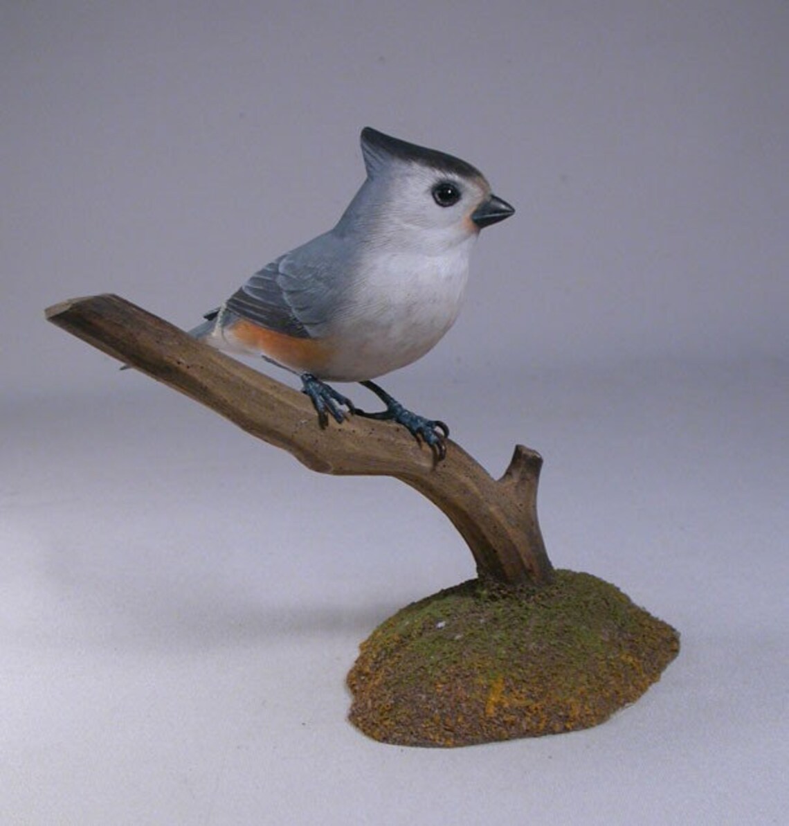 Black-crested Titmouse Hand Carved and Hand Painted Wooden - Etsy