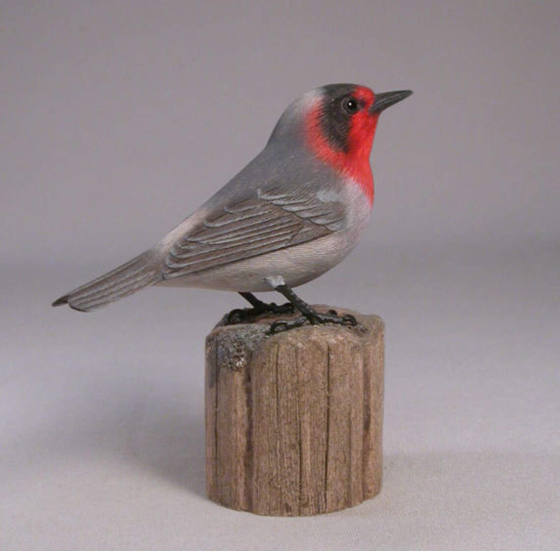 Red-faced Warbler Hand Carved Wood Bird - Etsy