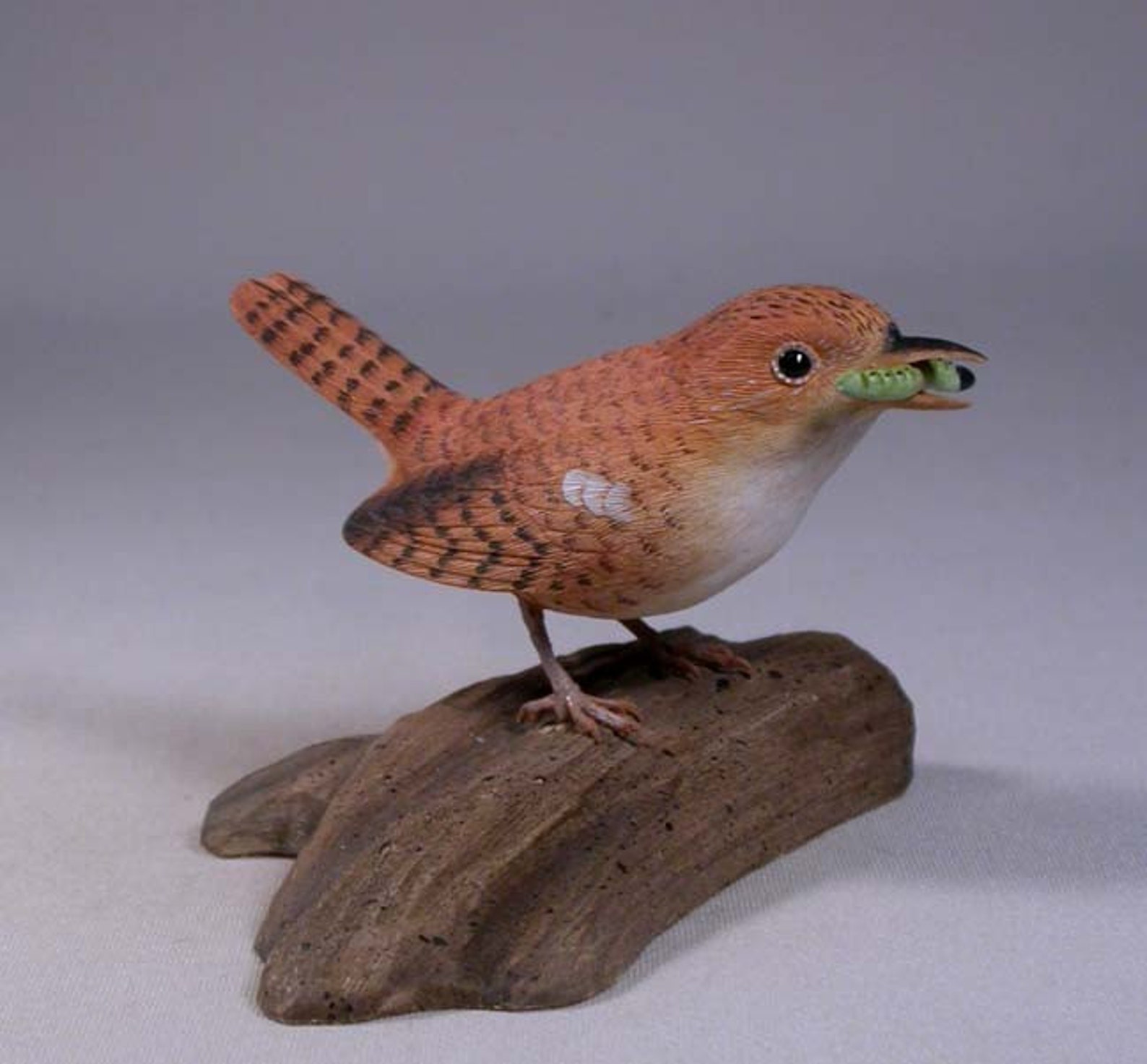 House Wren Hand Carved Wooden Bird - Etsy