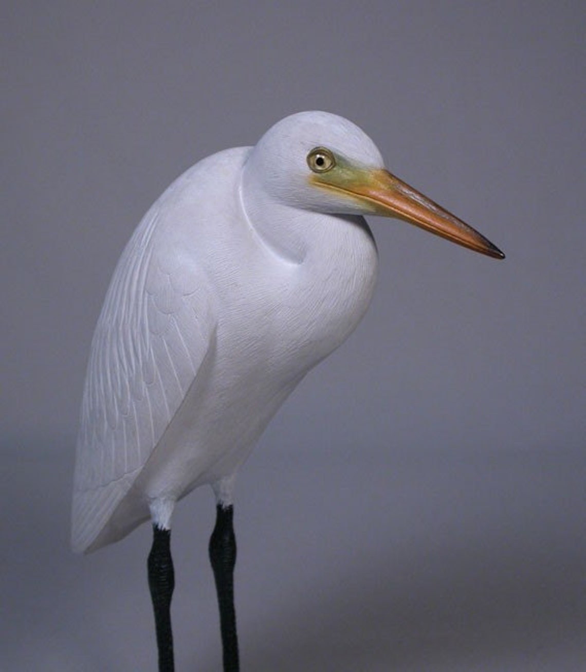 Great Egret Decoy Wood Carving - Etsy