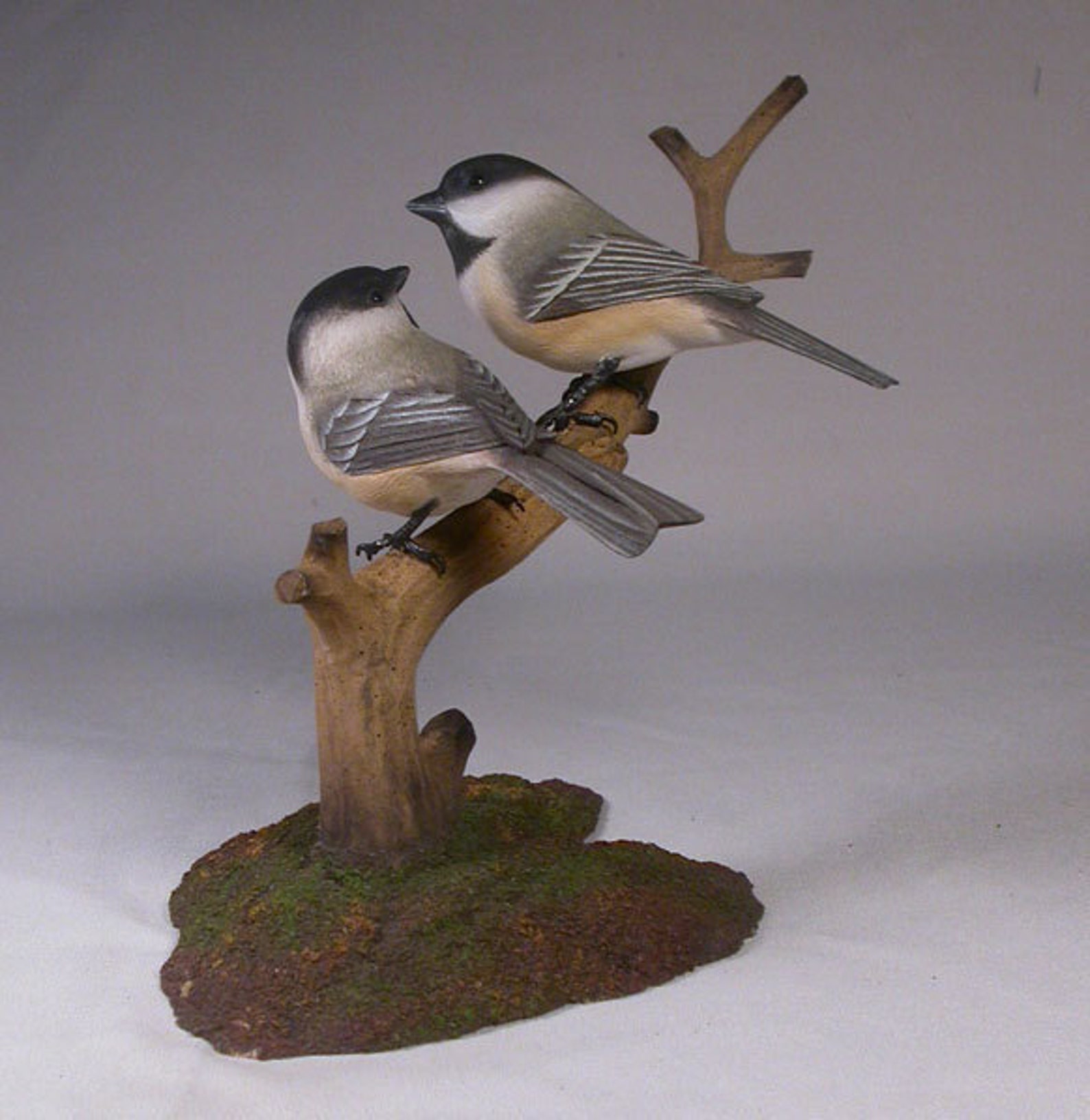 Pair of Chickadee Bird Carving Wood - Etsy