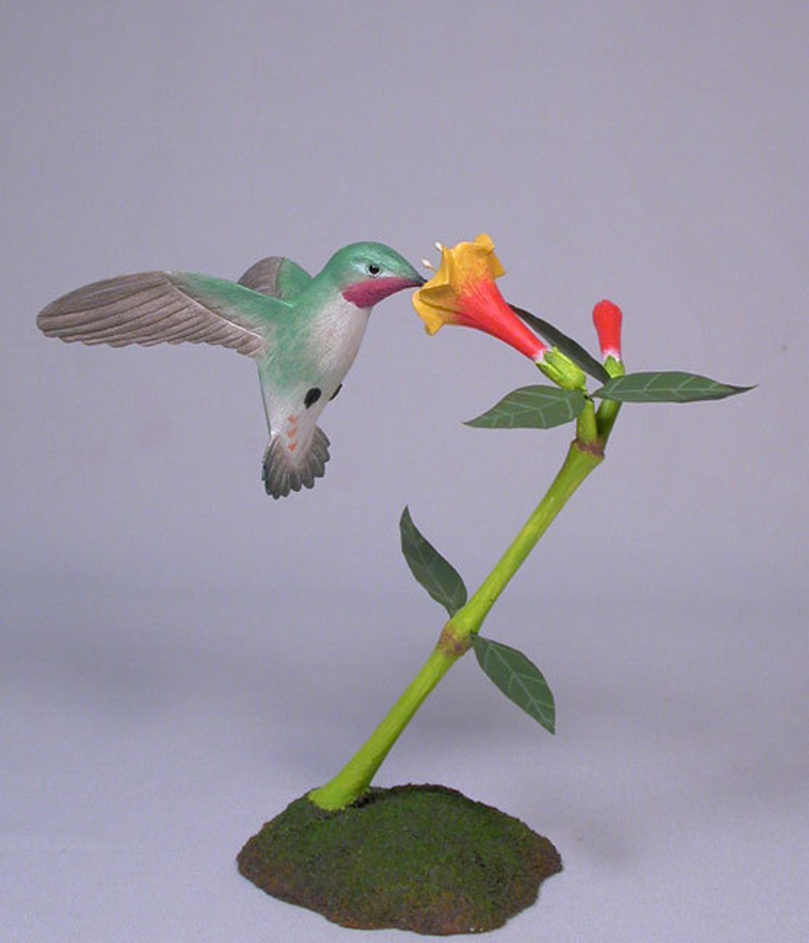 Open-winged Broad-tailed Hummingbird No.3 Hand Carved Wooden - Etsy