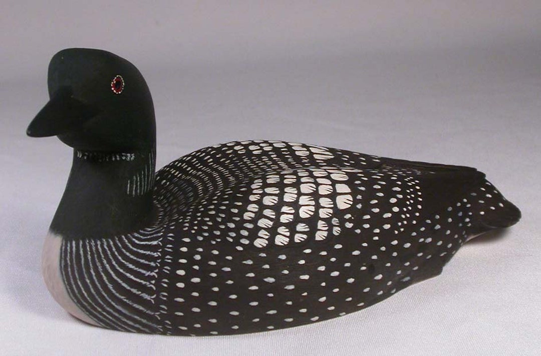 Common Loon Hand Carved Wooden Bird - Etsy