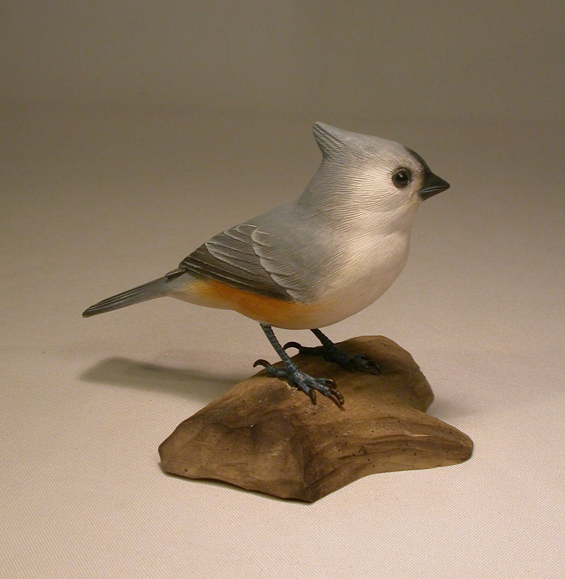 Tufted Titmouse Hand Carved and Hand Painted Wooden Bird - Etsy