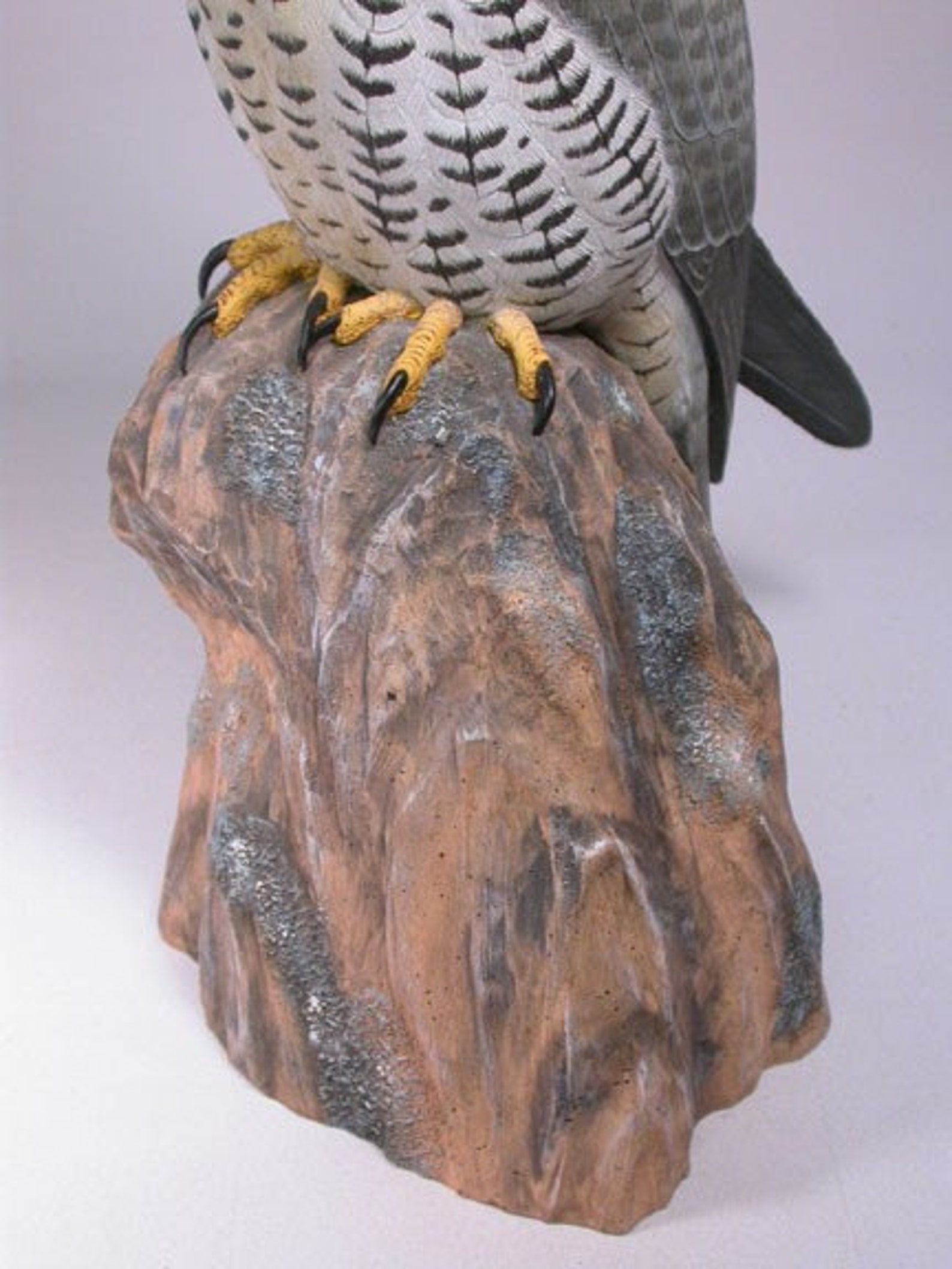 15 Inch Peregrine Falcon Hand Carved Wooden Bird Carving - Etsy