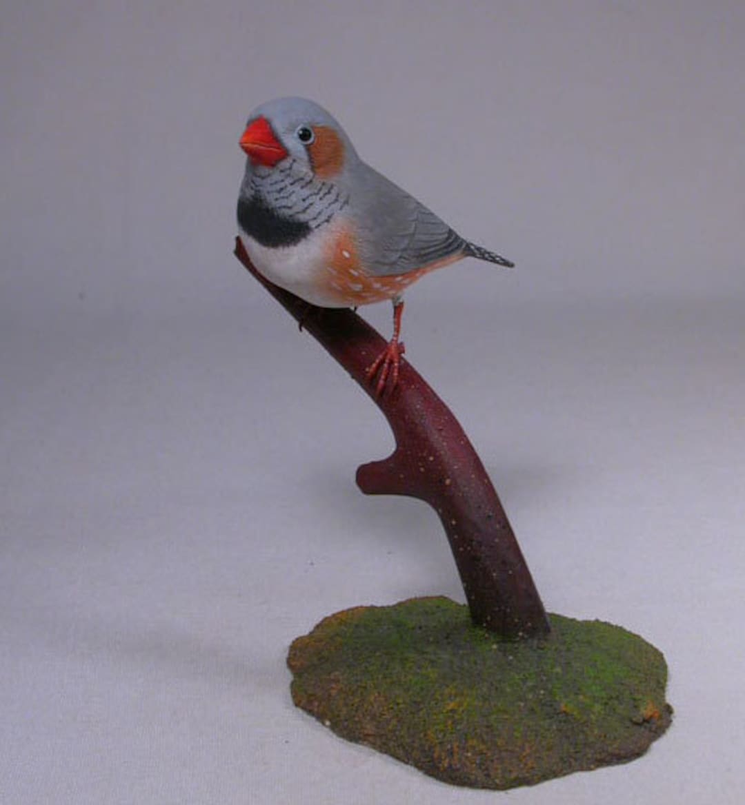 Zebra Finch -1 Hand Carved Wooden Bird - Etsy