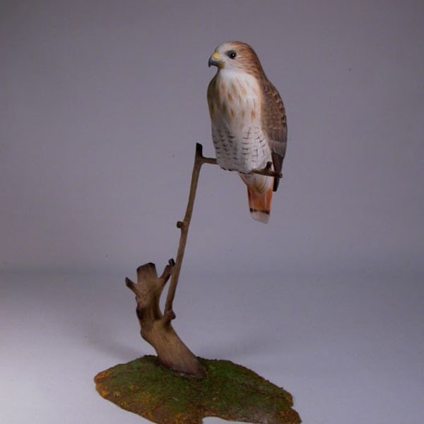Wooden Carved Hawk - Etsy