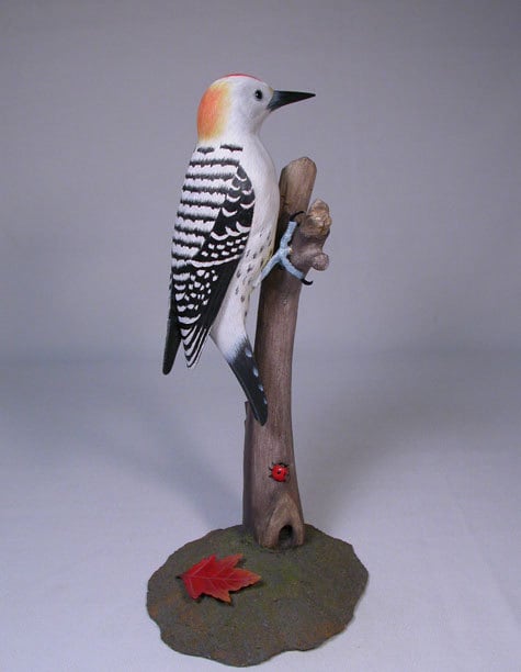 Golden-fronted Woodpecker Hand Carved Wooden Bird - Etsy