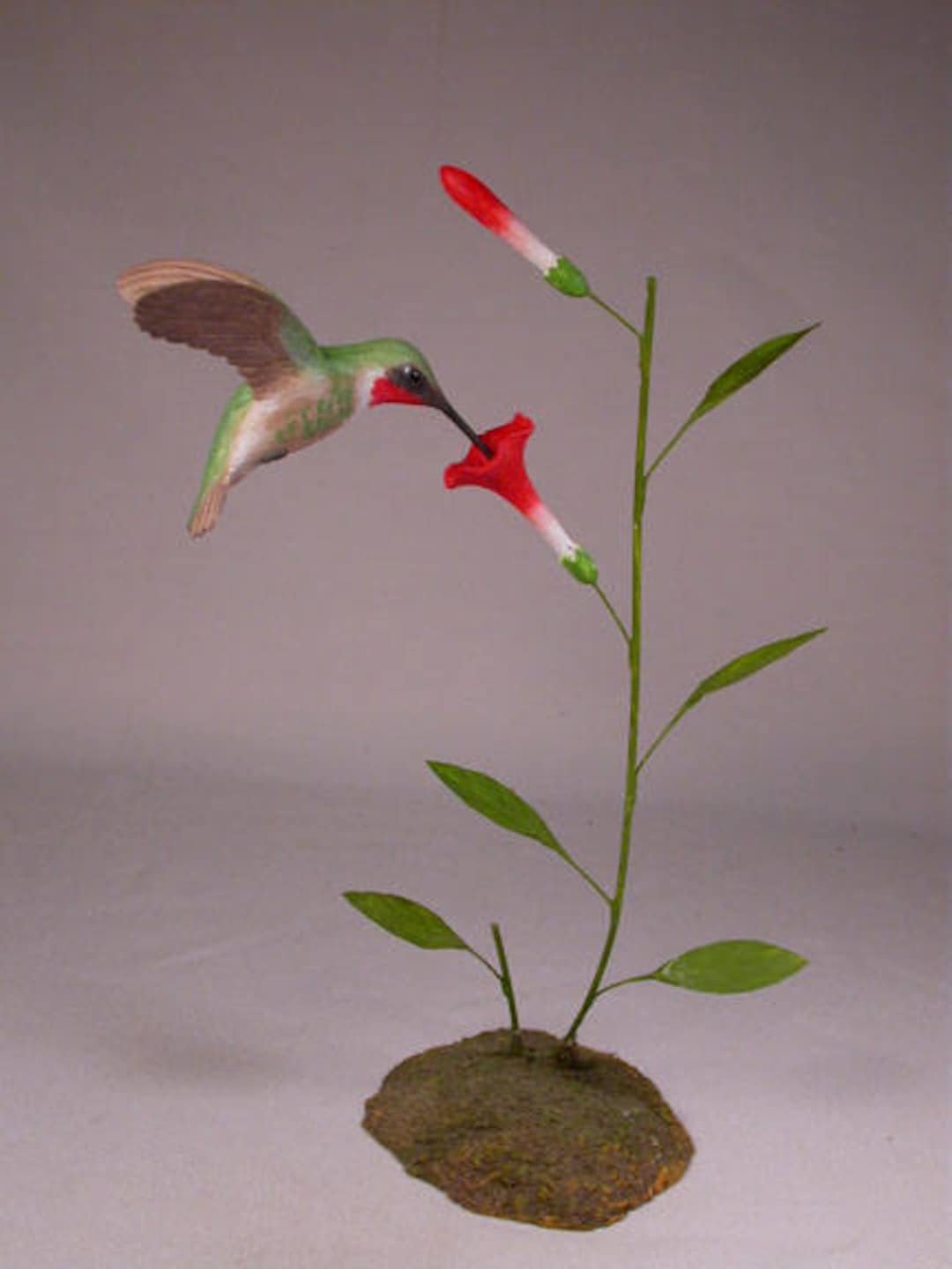 Open-winged Ruby-throated Hummingbird #3 Hand Carved Wooden Bird - Etsy
