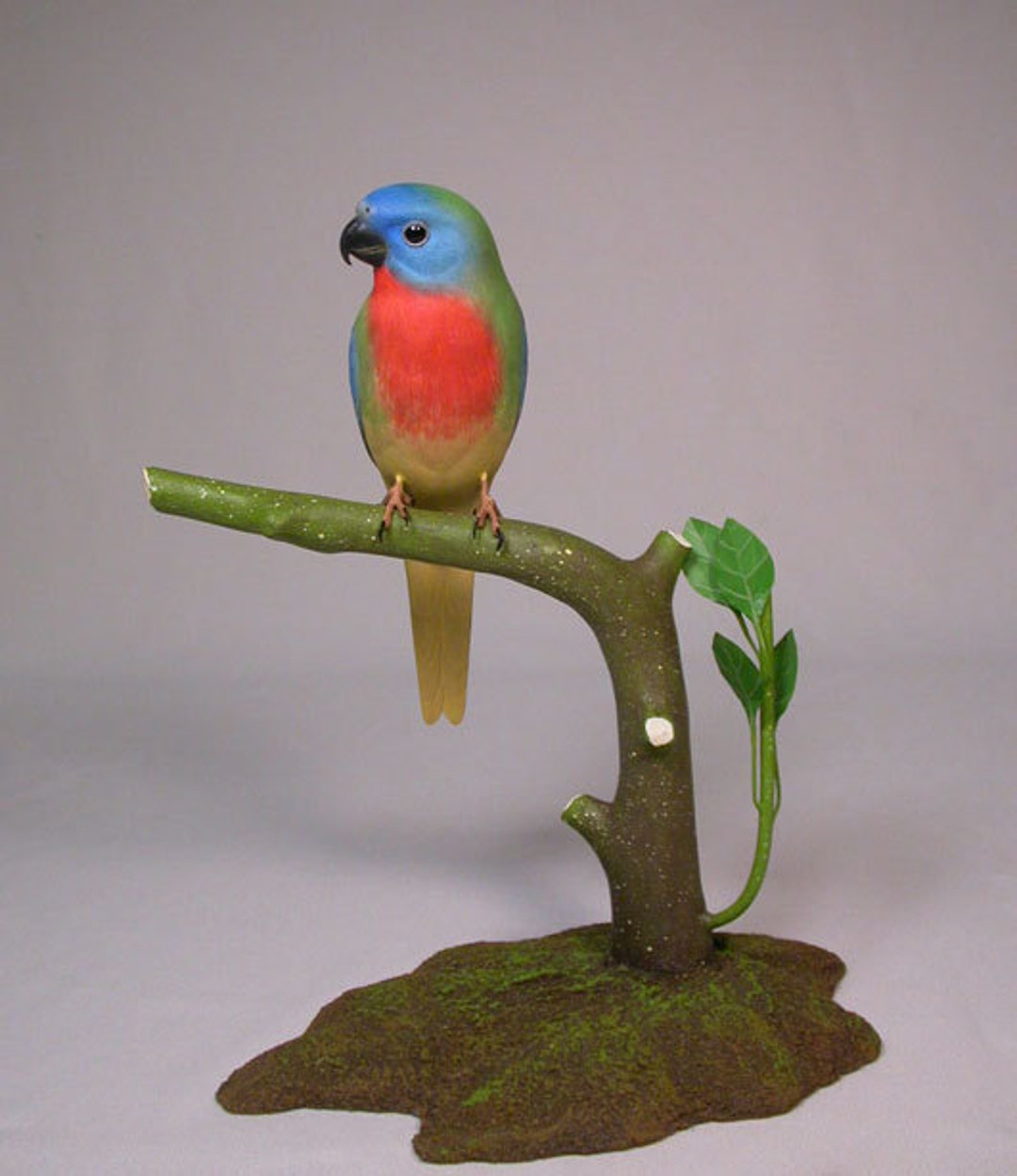 Splendid Grass Parakeet Wooden Carved Bird Carving - Etsy