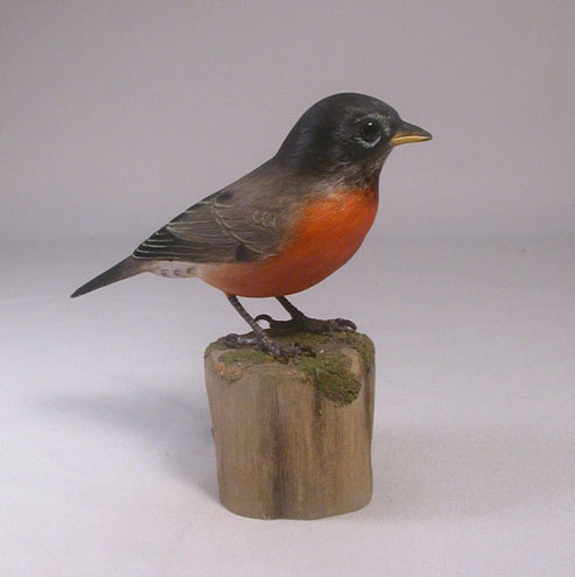 5-5/8 Inch American Robin Hand Carved and Hand Painted Wooden Bird - Etsy