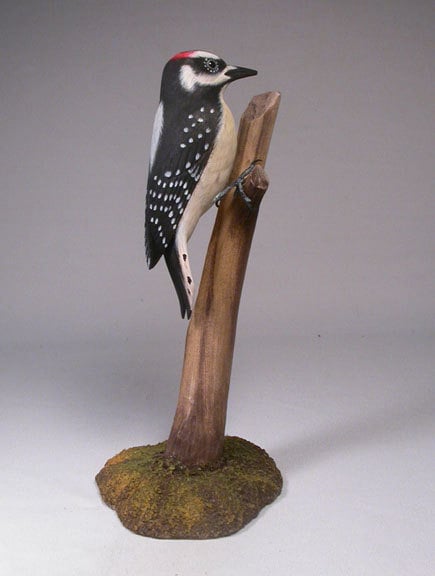 Downy Woodpecker Wooden Carved Bird - Etsy