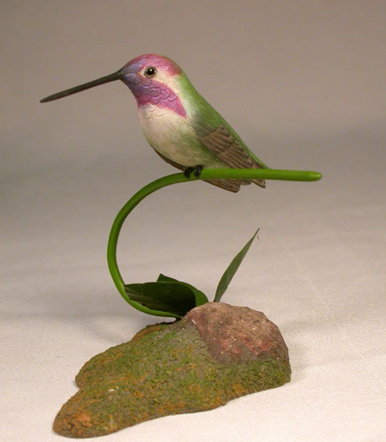 Costa's Hummingbird Hand Carved Wooden Bird - Etsy