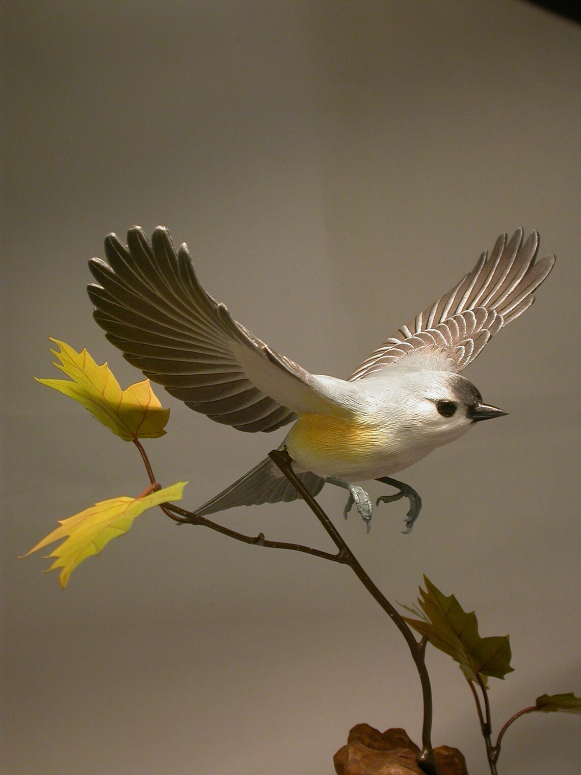 Open-winged Tufted Titmouse Hand Carved and Hand Painted - Etsy