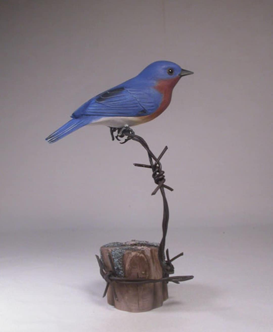 Eastern Bluebird Male Wooden Carved Bird - Etsy