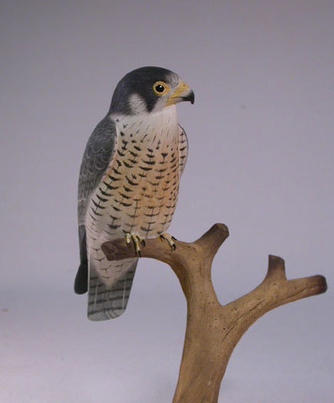 5-1/2 Inch Peregrine Falcon Hand Carved Wooden Bird - Etsy