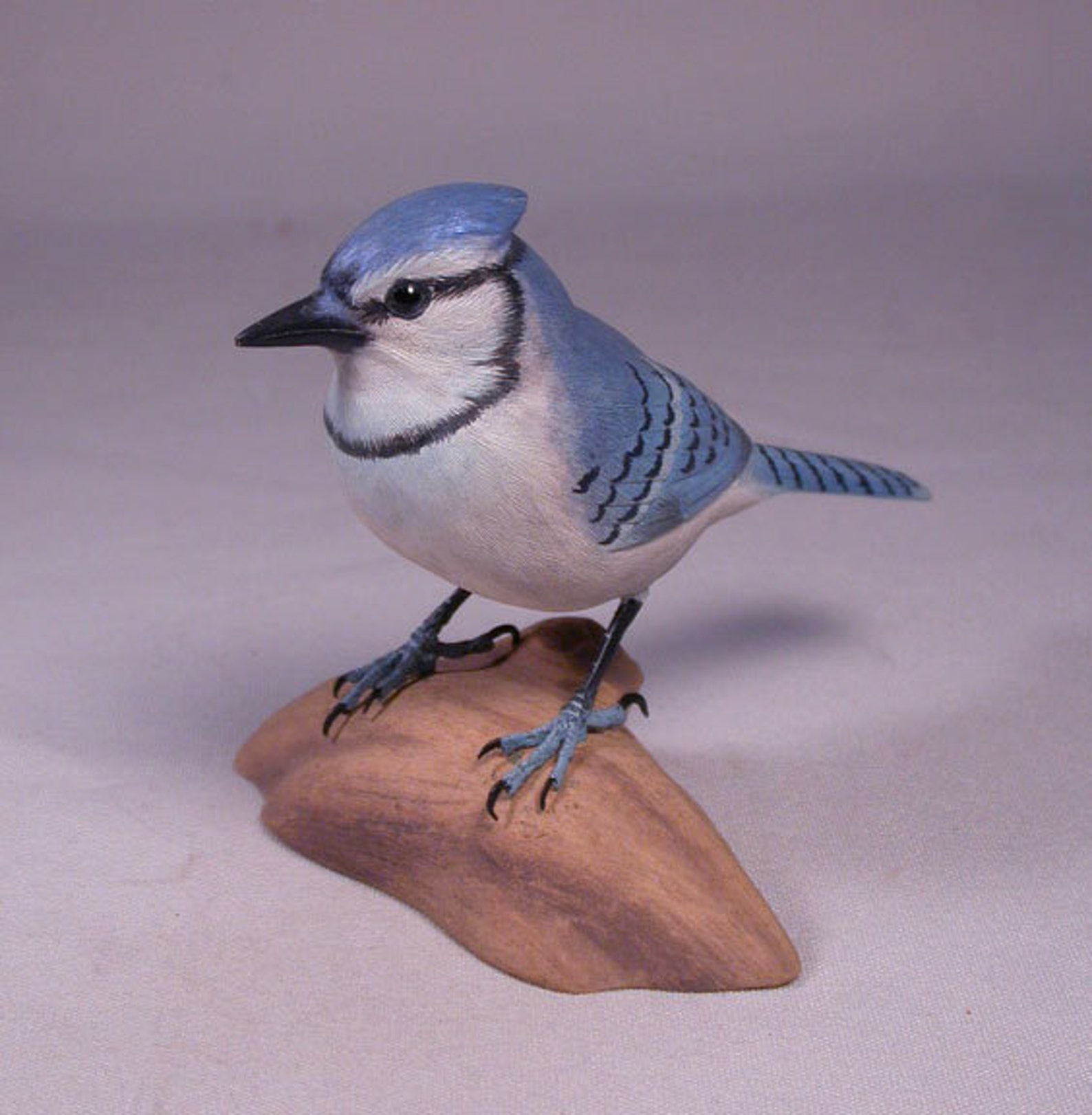 5-1/4 Inch Blue Jay Hand Carved and Hand Painted Wooden Bird - Etsy