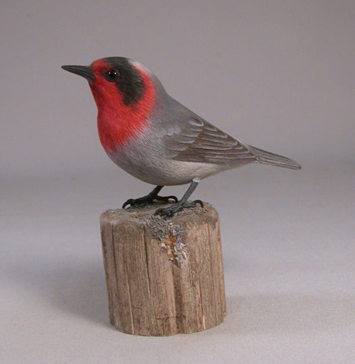 Red-faced Warbler Hand Carved Wood Bird - Etsy