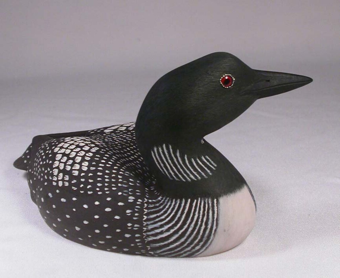 Common Loon Hand Carved Wooden Bird - Etsy