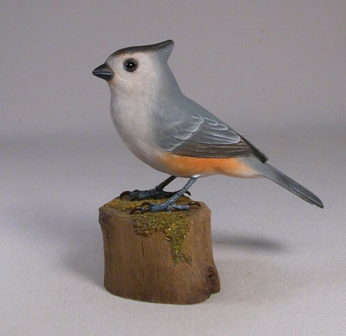 Black-crested Titmouse Hand Carved and Hand Painted Wooden Bird - Etsy