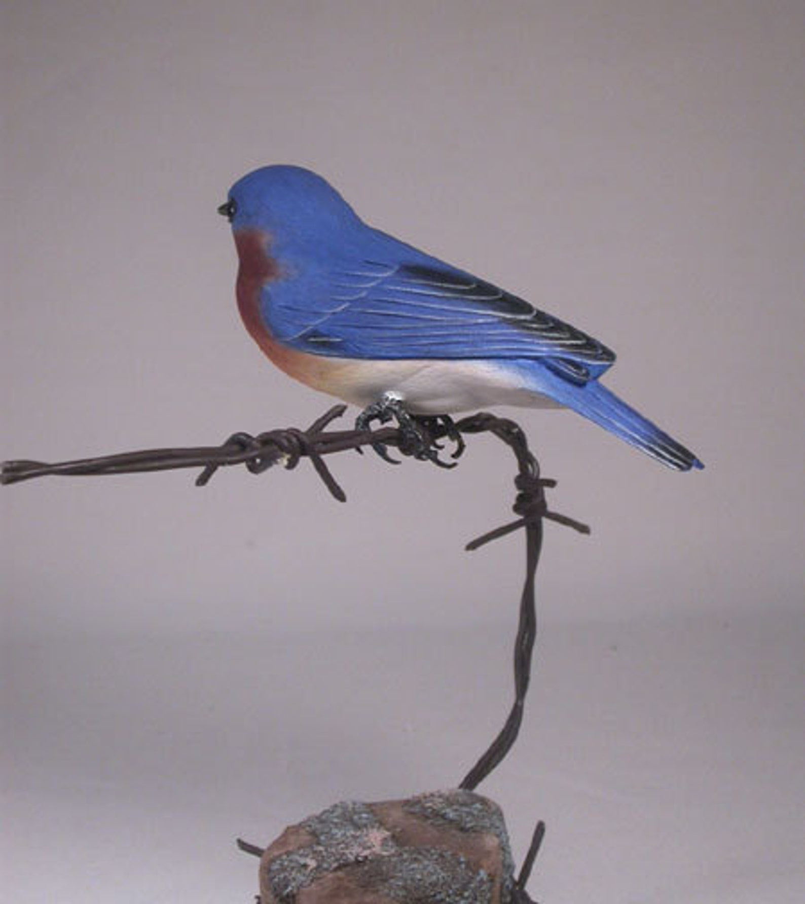 Eastern Bluebird Male Wooden Carved Bird - Etsy