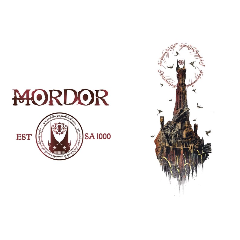 Mordor National Park Png Svg, Fantasy Book Lover Gift, Hobbit Core, the ...