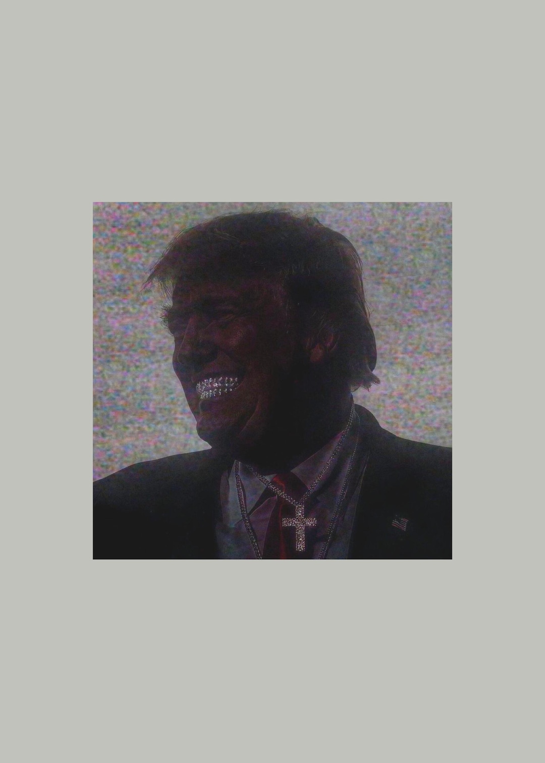 Trump Iced-out Pop Art: Bold Wall Decor With Grill and Chain - Etsy