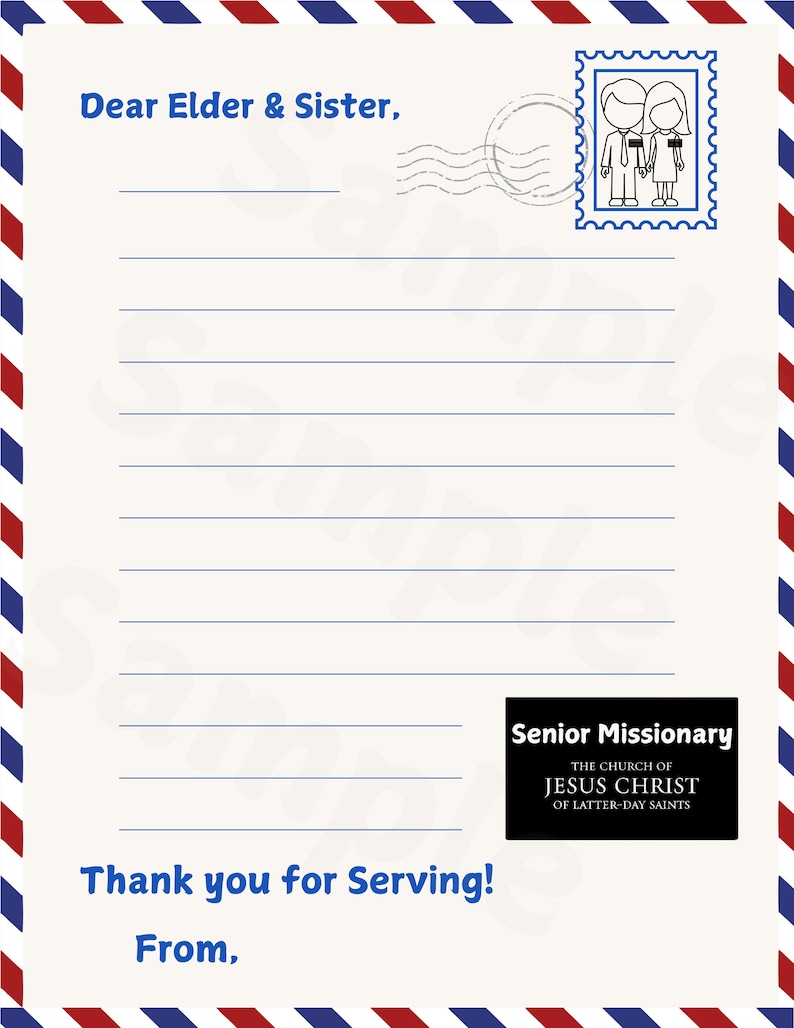 LDS Hand-written Mission Letter to Senior Couple - Etsy