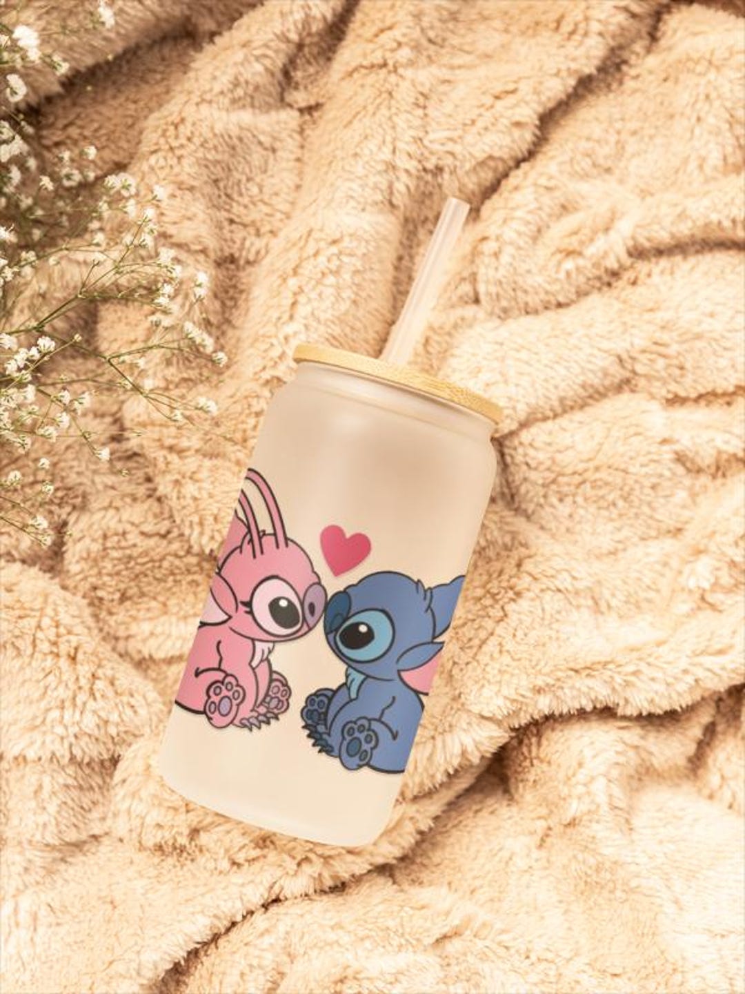 Stitch, Sipper Glass, 16oz Personalize, Gifts, Baby Gift, Birthday Gift ...