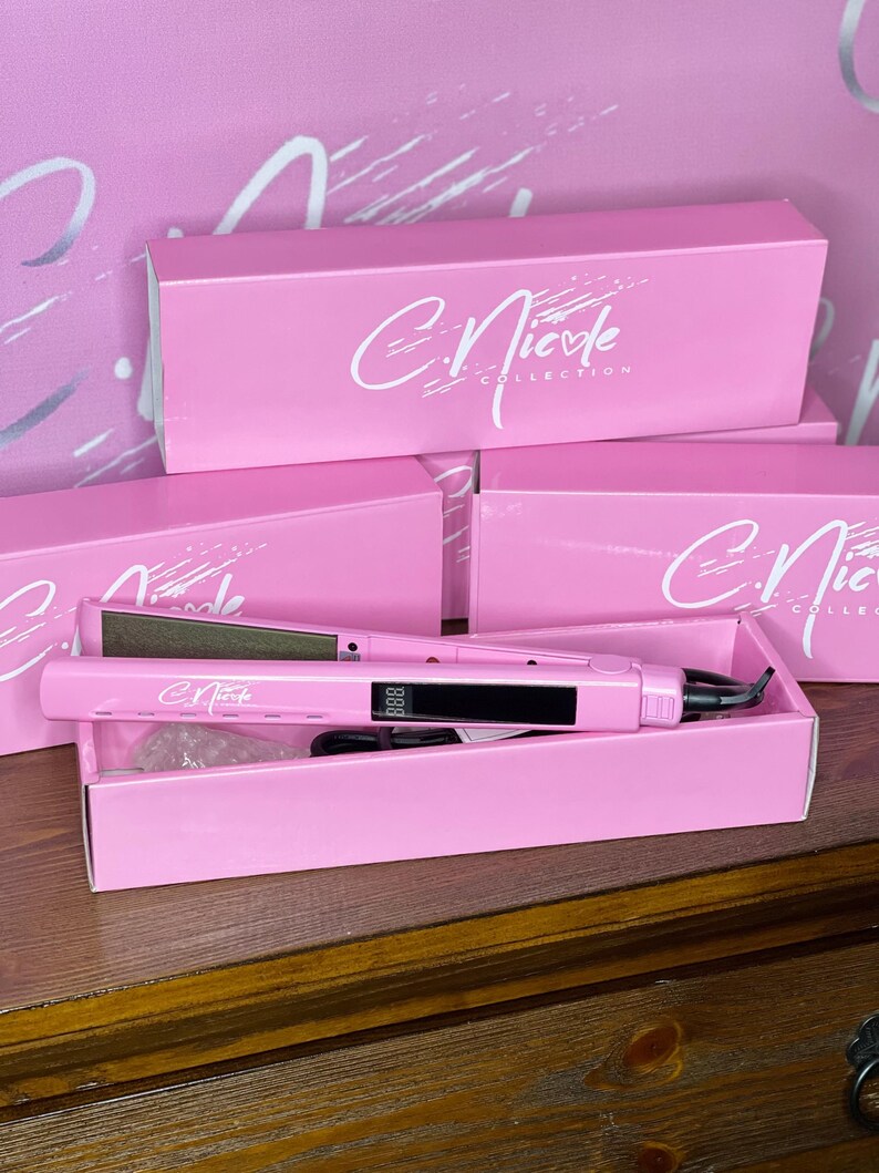 Professional Pink Hair Straightener 2inch Flat Irons 480F 30 Second ...