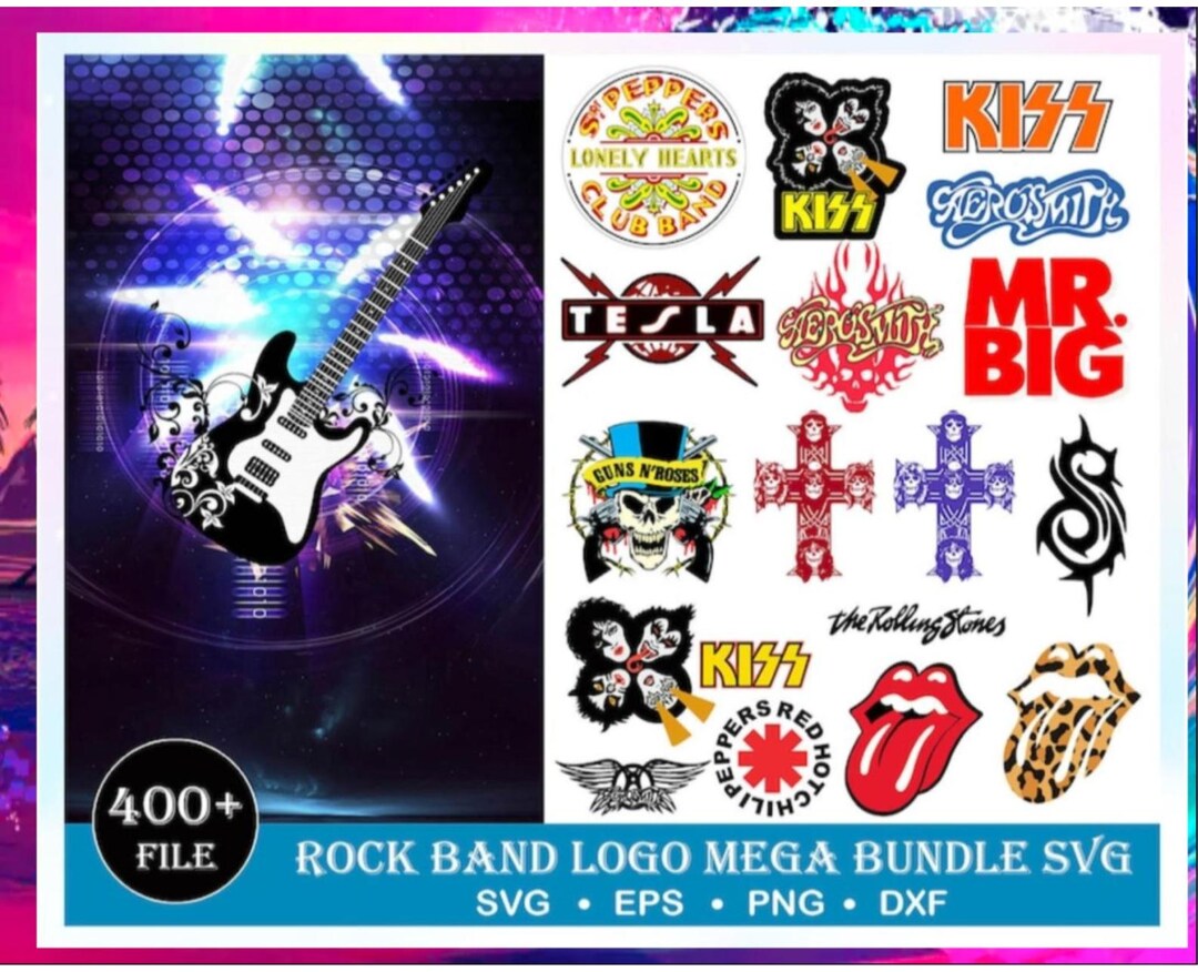 400+ Rock Brand Logo SVG, Rock Band Svg, Bundle Rock Band - Etsy