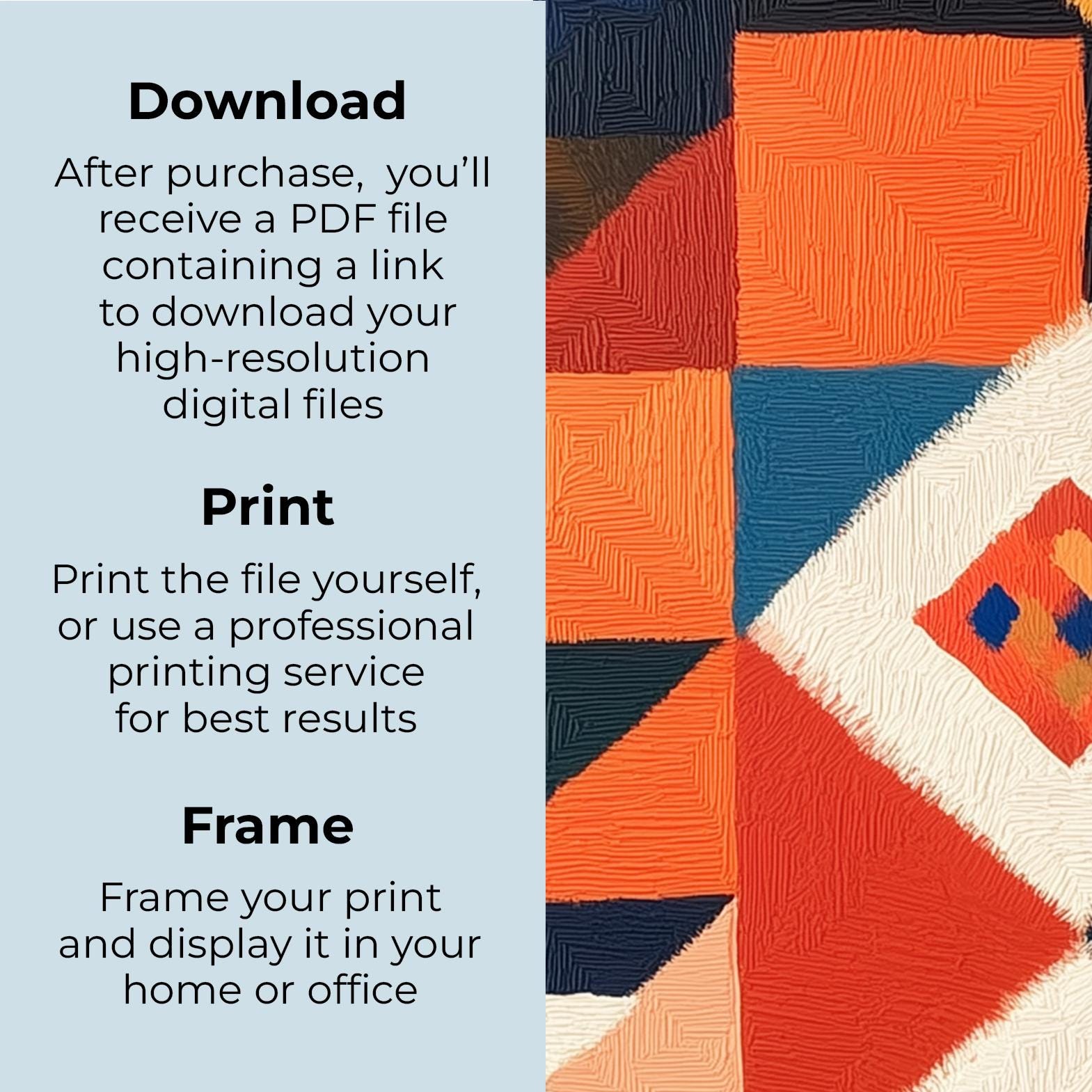 Mexican Geometric Abstract Poster Set, Textured Oil Painting Wall Art ...