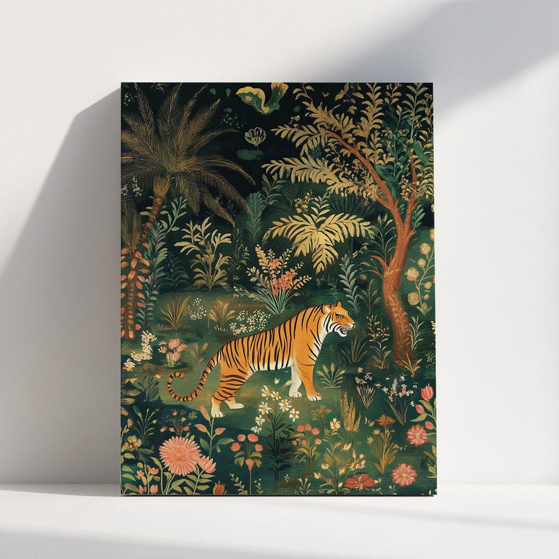 Hindu Tiger Painting - Etsy