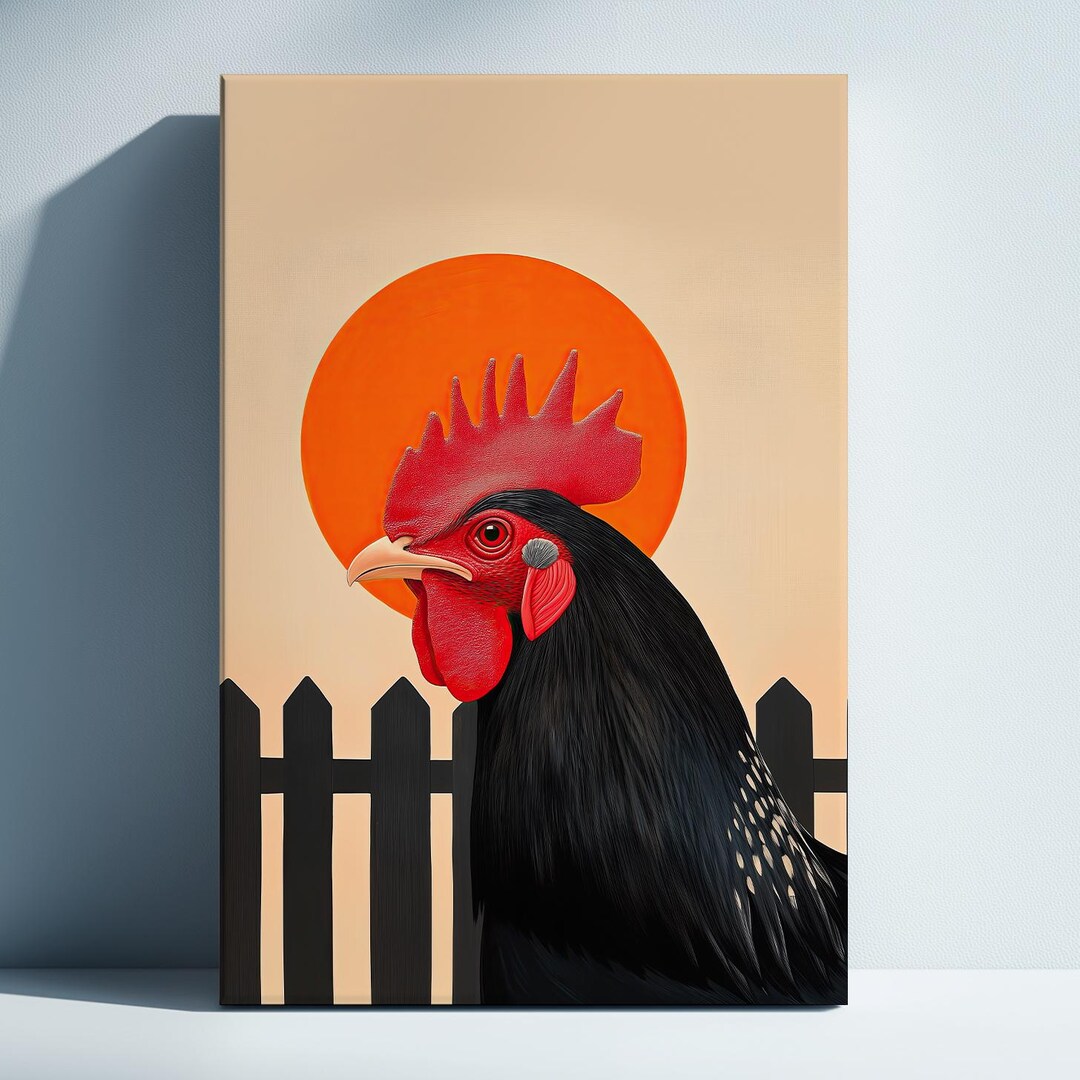 Chicken Poster, Rooster Art Print, Chicken Lover Wall Art, Gift for ...
