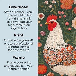 3 Chicken Posters, Animal Art Print, Chicken Lover Wall Art, Gift for ...