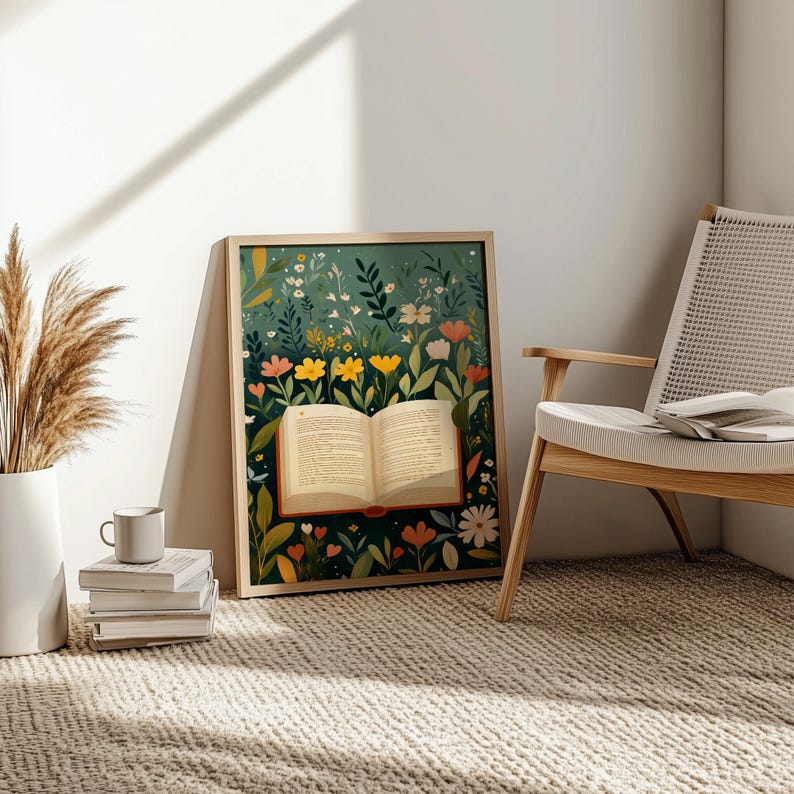 Set of 3 Boho Wall Art, Abstract Botanical Poster, Bohemian Aesthetic ...