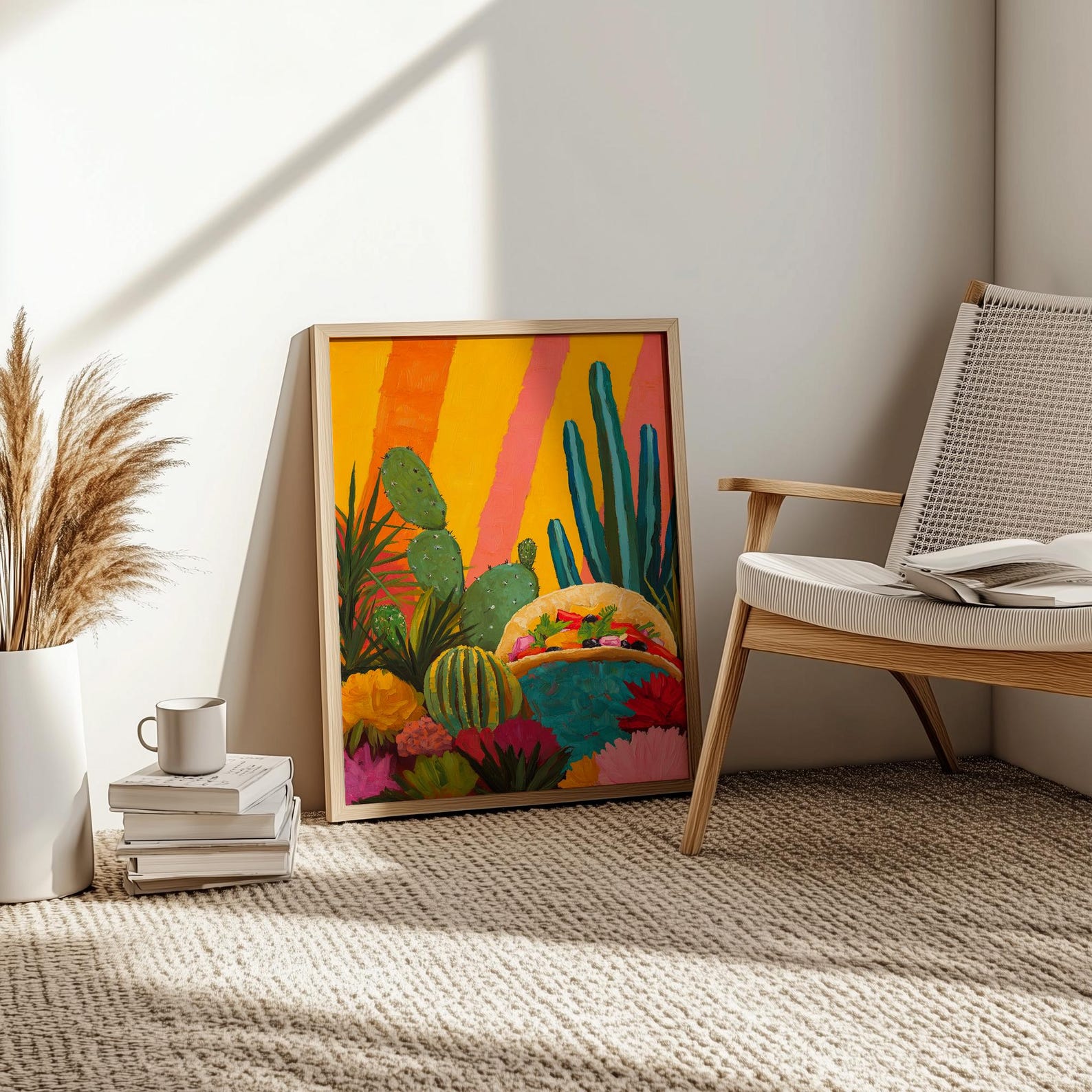 Mexican Street Taco Wall Print, Bold Painting Art, Kitchen Art, Foodie ...