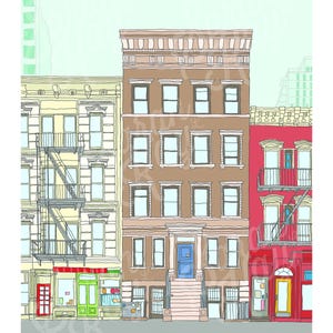 New York City Storefronts Digital Drawing - Etsy