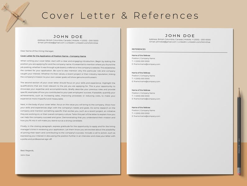 ATS Friendly Resume Template | Word & Google Docs Files | Professional ...