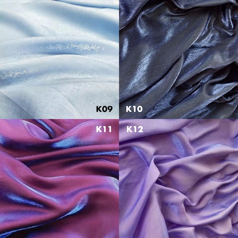Iridescent Fabric by the Yard – 36 Colors Cotton Blend Shimmer Fabric ...