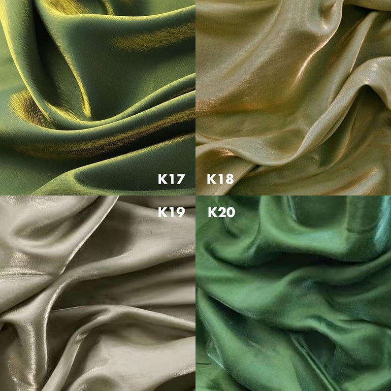 Iridescent Fabric by the Yard – 36 Colors Cotton Blend Shimmer Fabric ...