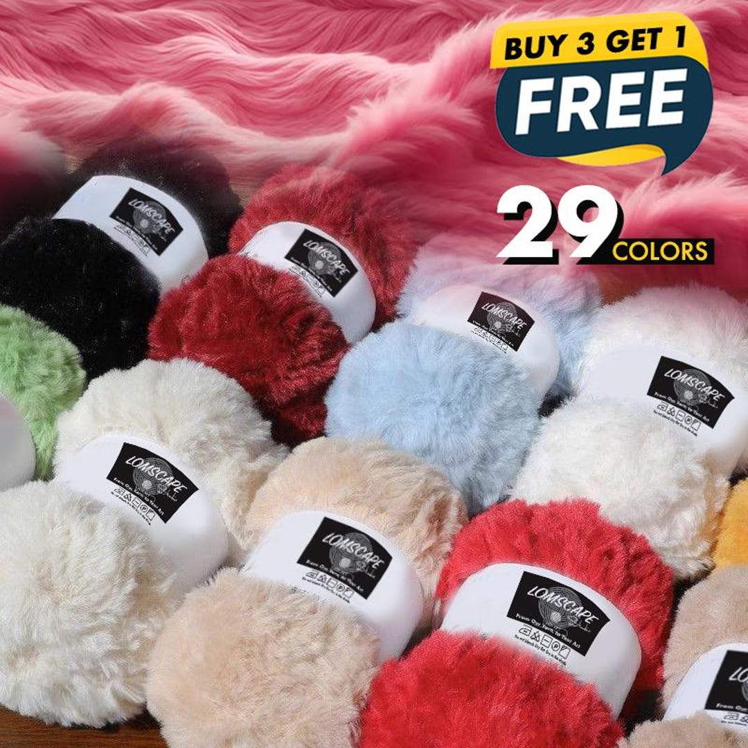 Mink Faux Fur Yarn 50g, Ultra Soft Chenille Yarn Velvet Polyester ...