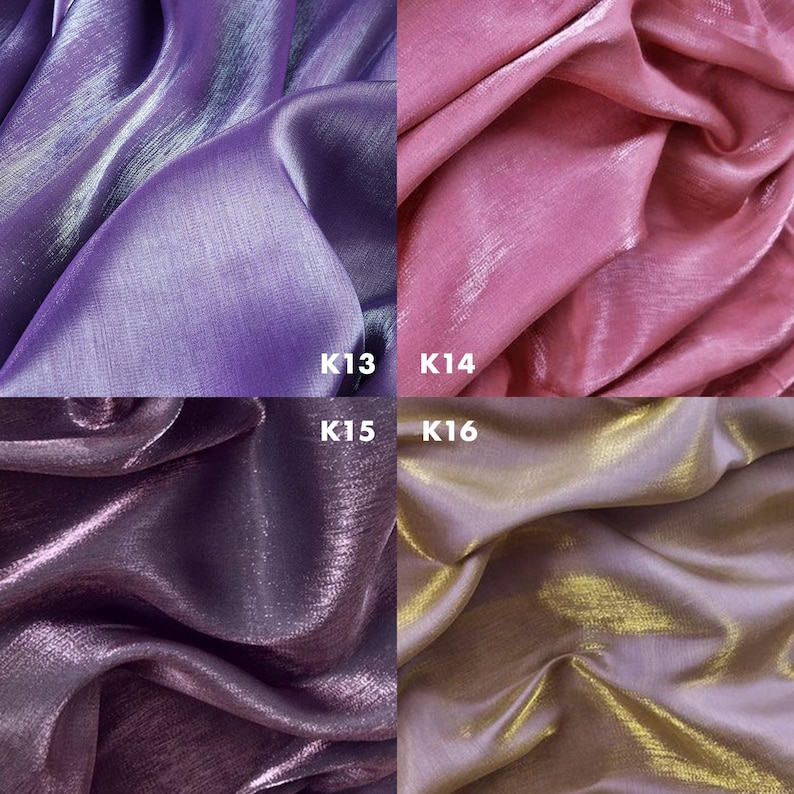 Iridescent Fabric by the Yard – 36 Colors Cotton Blend Shimmer Fabric ...