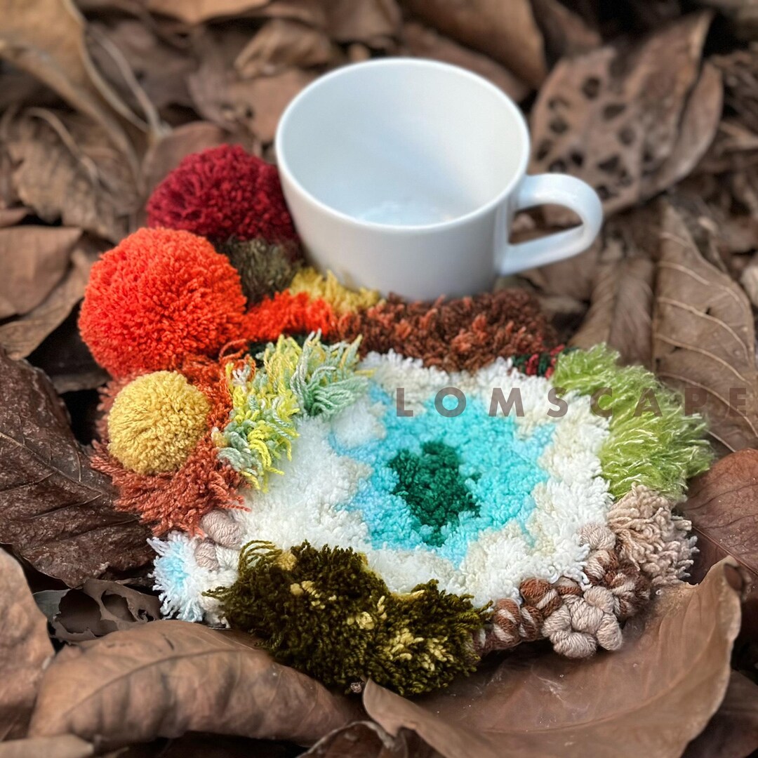 Moss Rugs,latch Hooked Mug Rug Kit,moss Mug Rug Kit,mossrug,christmas ...