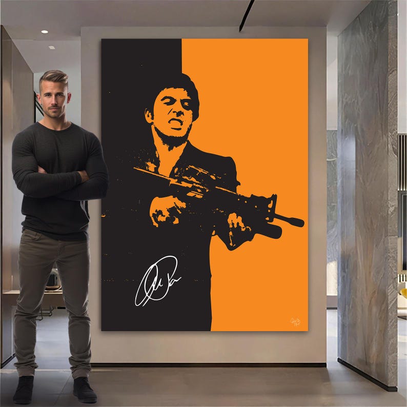 Scarface Digital Download Original Vector Drawn Art. Various Colours ...