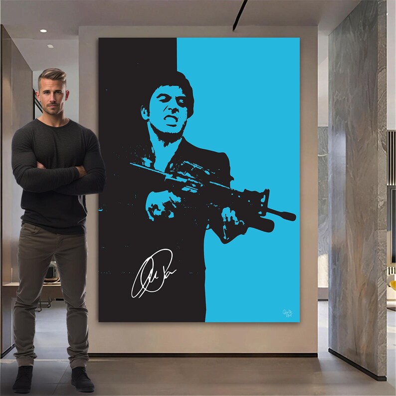 Scarface Digital Download Original Vector Drawn Art. Various Colours ...