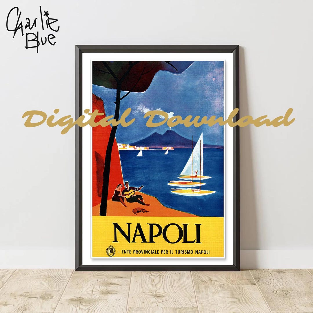 Napoli Travel Poster Digital Download Italy Travel Printable Print It ...