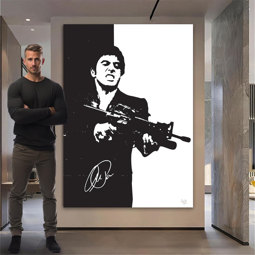 Scarface Digital Download Original Vector Drawn Art. Various Colours ...