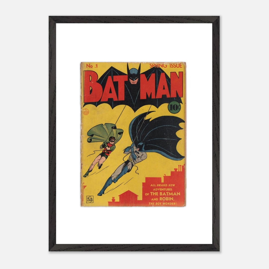 Action Comics Batman First Edition 1940 #1 Poster - Vintage DC Comics ...